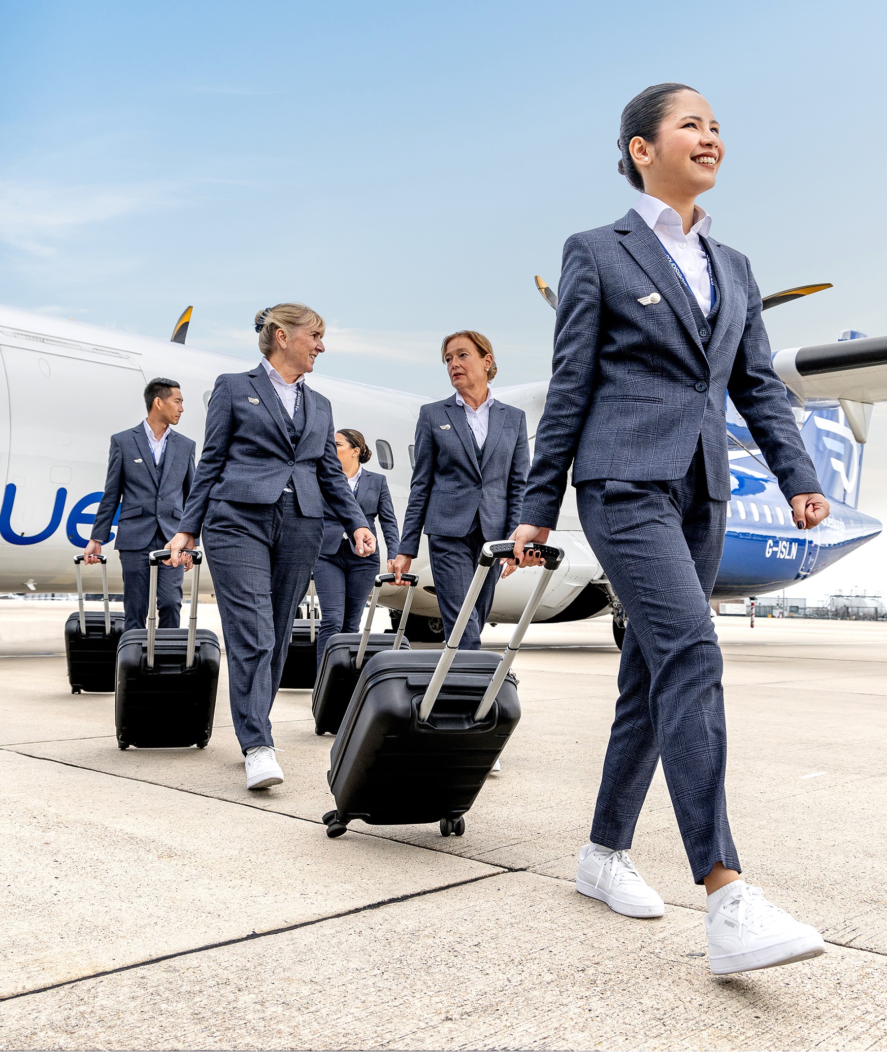 BLUE ISLANDS UNVEILS BOLD NEW UNIFORM FOR CABIN CREW - Exeter Airport