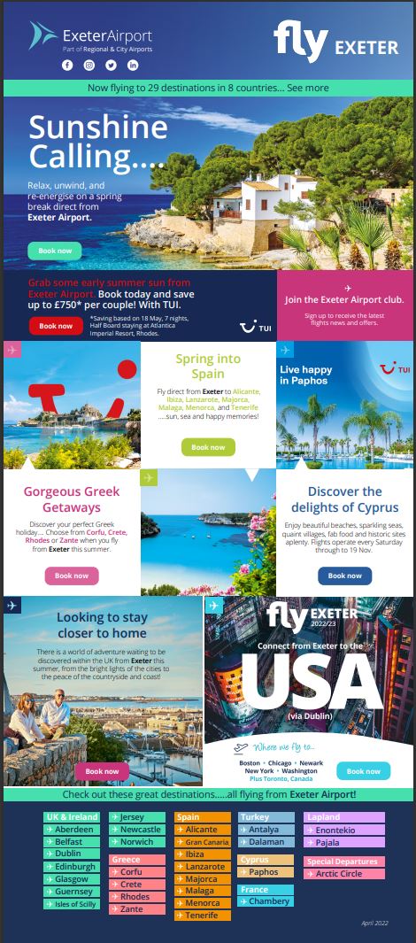 Fly Exeter April 2022 - Exeter Airport